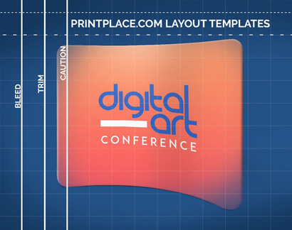 Curved Tension Pop-Up Display | Print Templates | PrintPlace