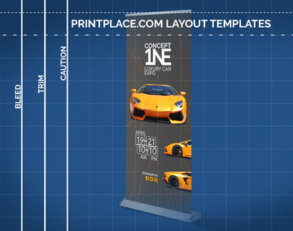 Deluxe Retractable Banners | Print Templates | PrintPlace